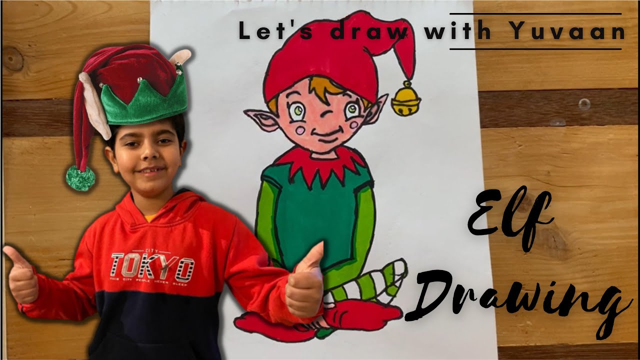 How to draw an Elf | Elf Drawing | Easy drawings for kids | Let's draw ...