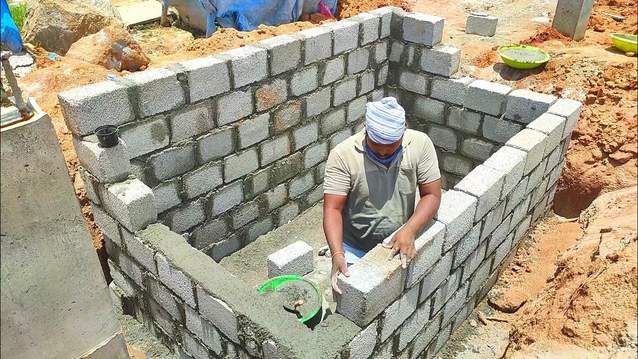 5×8 ACC brick water tank - YouTube