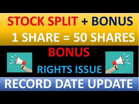 💥 1 share = 50 shares 💥 rights issue 💥 stock split 💥 bonus share 💥 ...