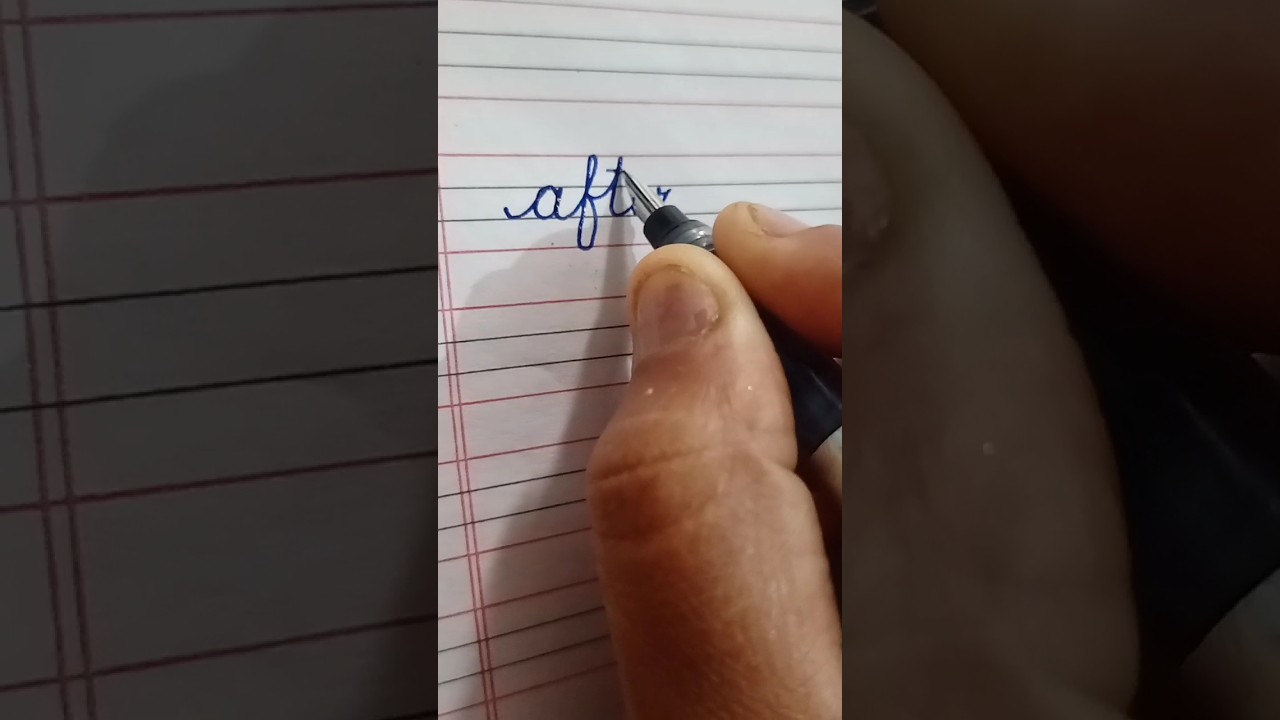 "after" word in cursive handwriting||#calligraphy #handwriting #cursive ...