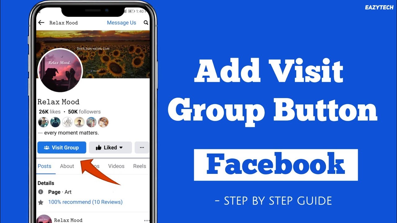 How to Add Visit Group Button on Facebook Page 2024 - YouTube