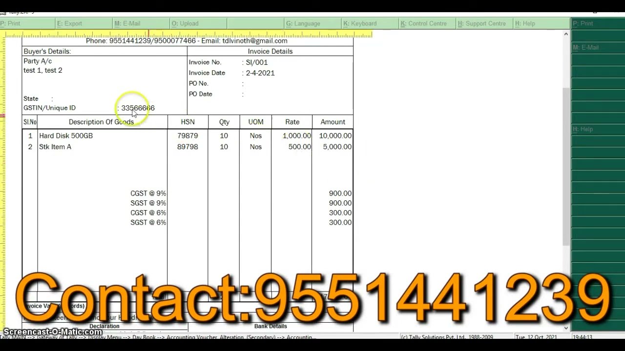 Tally Crack with GST Details and Report, Printing in Tally ERP9 CRACK 1 ...