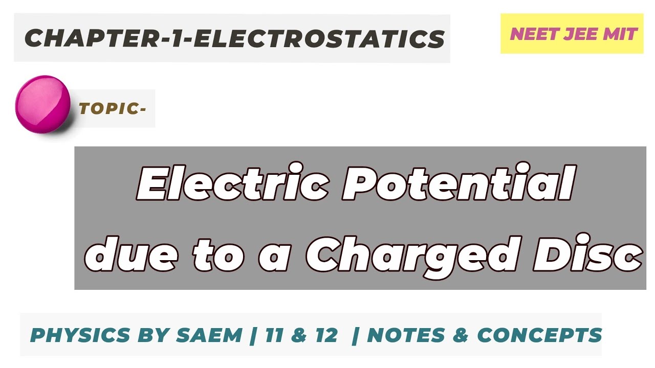 Electric Potential due to a Charged Disc - YouTube