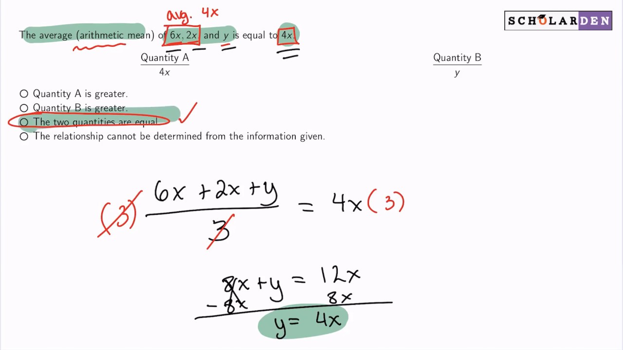 GRE Quant Algebra Question - Operations with Expressions - YouTube