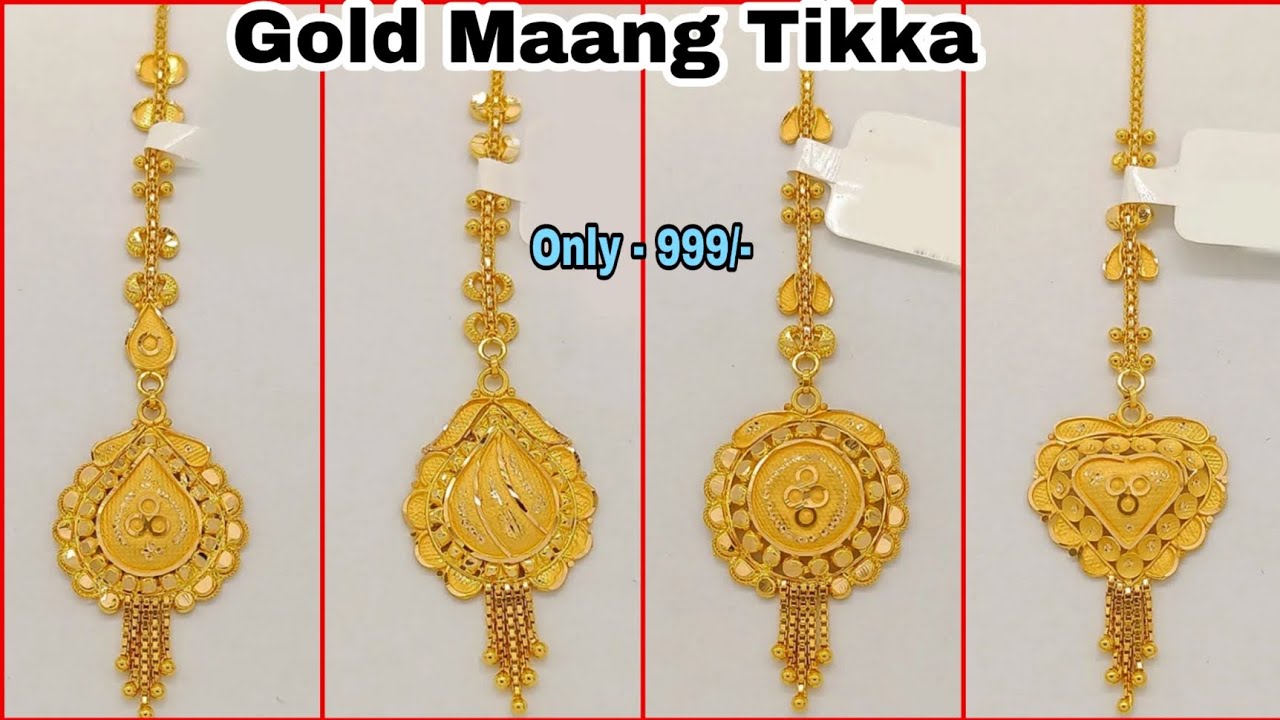 latest gold tikli design, gold tikli designs, latest gold tikli ...