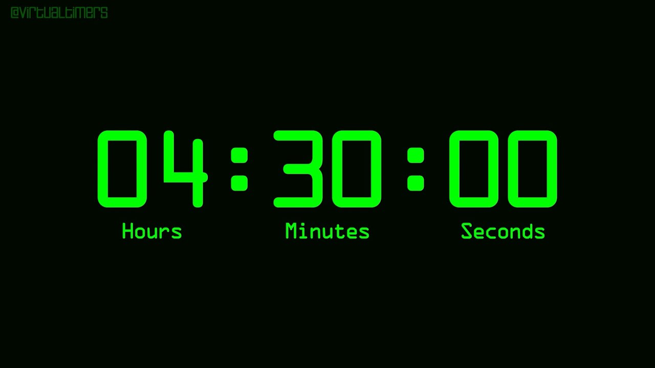 4 Hours And 30 Minutes Countdown Timer With Alarm Time Markers 4-hours-and-30-minutes-countdown-timer-with-alarm-time-markers