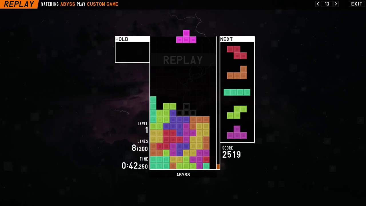 Tetrio - Custom game 200 lines cleared - YouTube