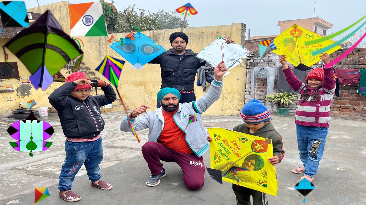 Kites 🪁 Shopping with kids 😱 Sidhu Moose Picture wala kites ️ - YouTube