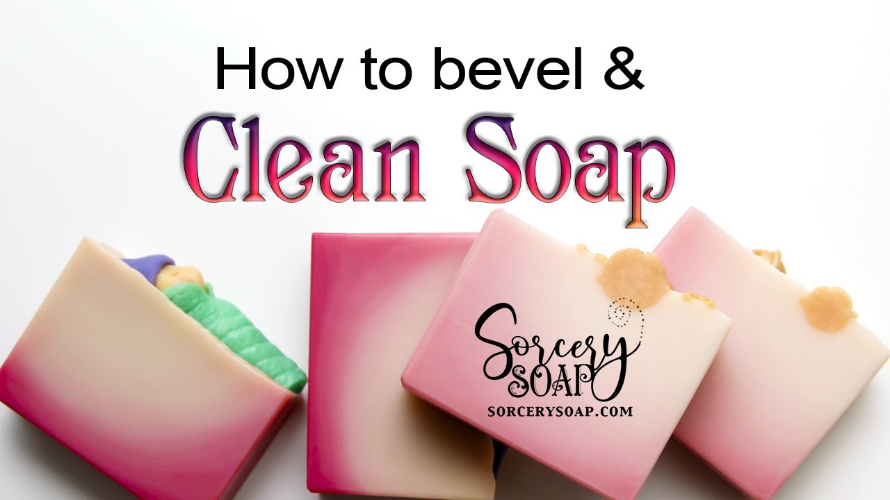 How to Bevel and Clean Cold Process Soap - YouTube