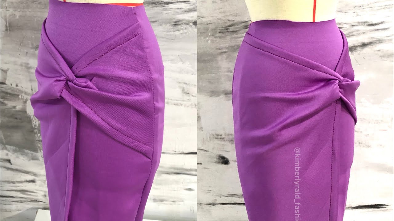 EASIEST KNOT TWIST SKIRT PATTERN / - YouTube