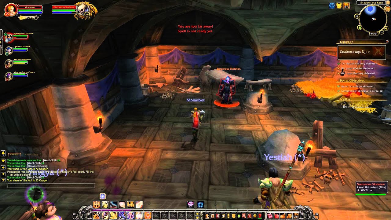 Shadowfang Keep complete dungeon with quests (WoW, human, paladin ...