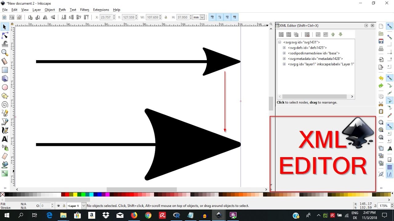 How To Change An Arrow Head Or Marker Size Using XML Editor In Inkscape how-to-change-an-arrow-head-or-marker-size-using-xml-editor-in-inkscape