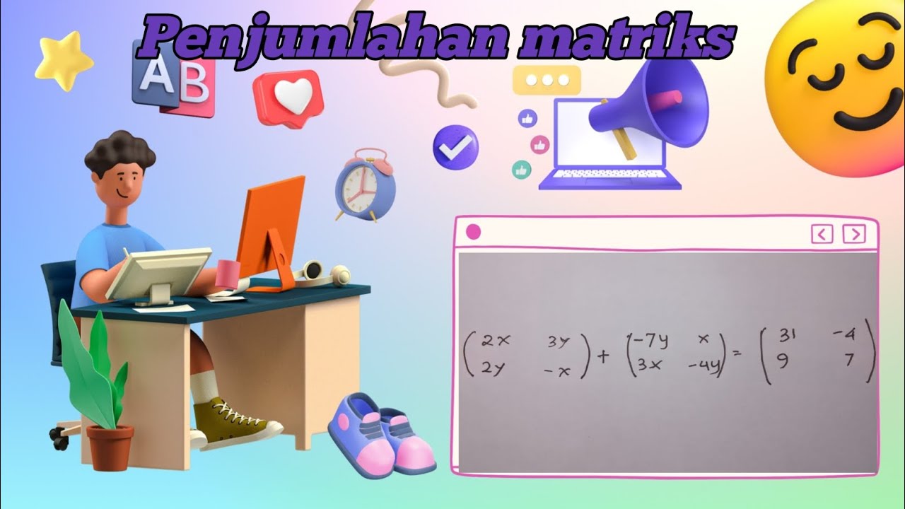 penjumlahan matriks - YouTube