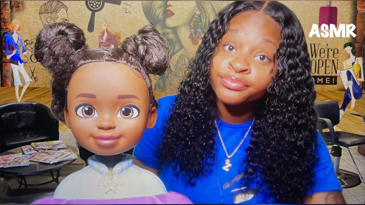 ASMR | Ghetto Hair Salon Role Play | 4 Buns Hairstyle! 💇🏽‍♀️ - YouTube