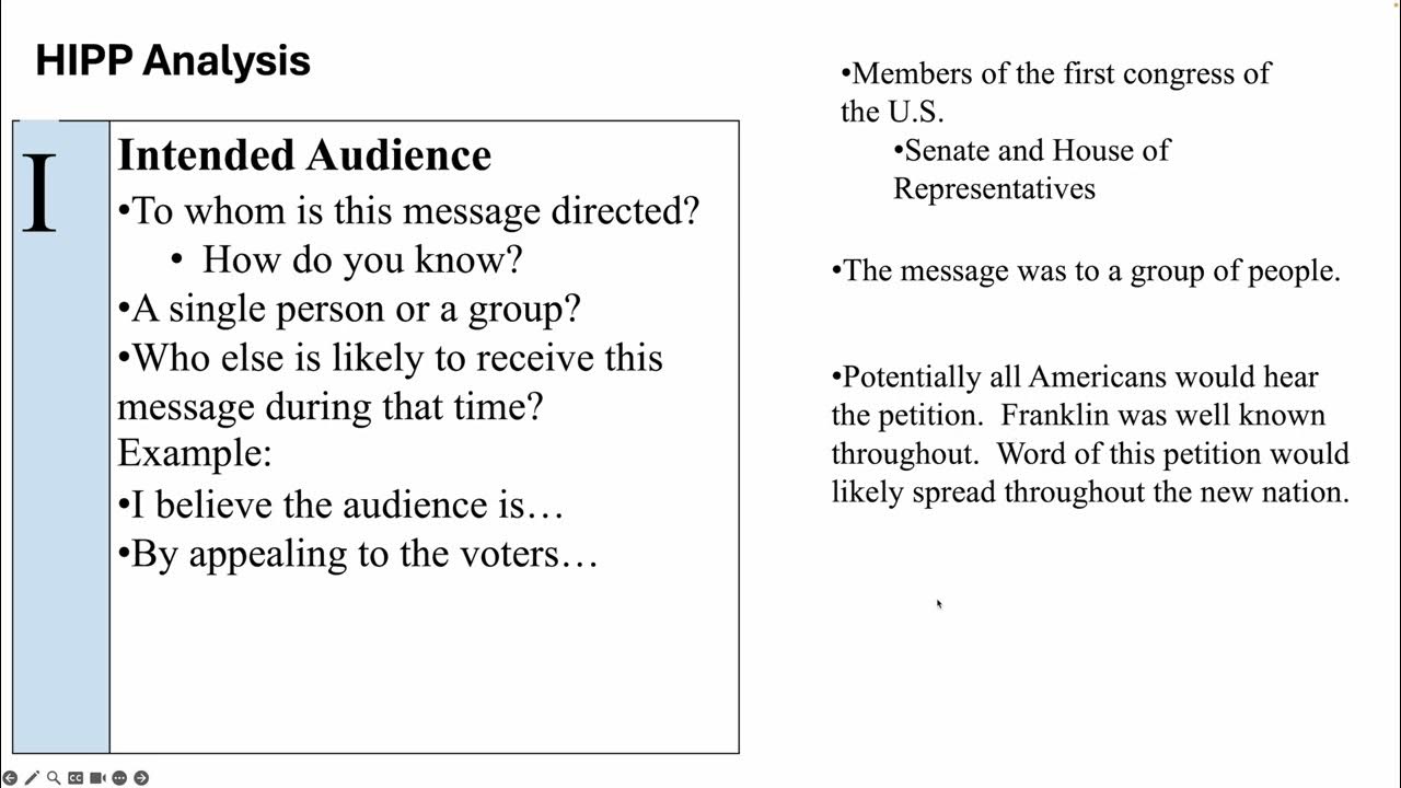 HIPP Analysis Franklin petition to Congress to end slavery - YouTube