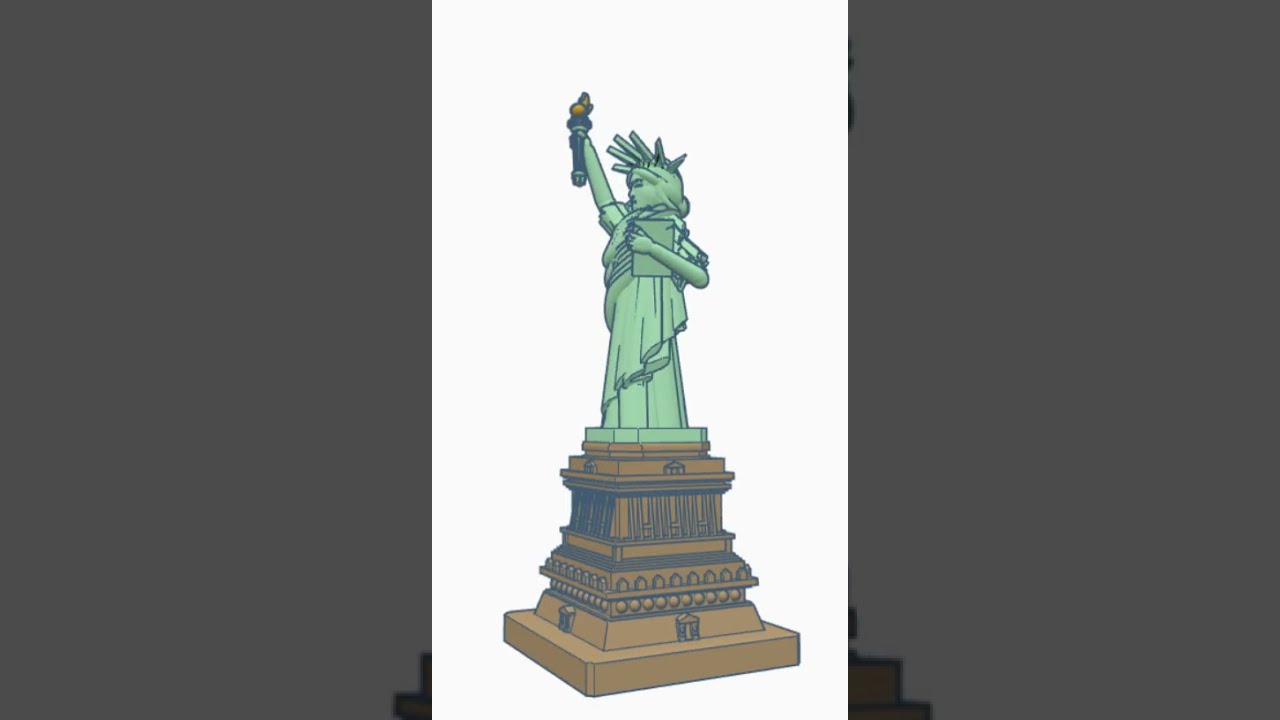 TinkerCAD Designed Statue of Liberty - YouTube