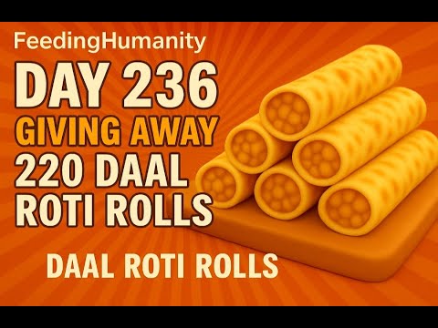 Cooking 220 daal roti rolls for the homeless (Day 236 Ride-along) - YouTube