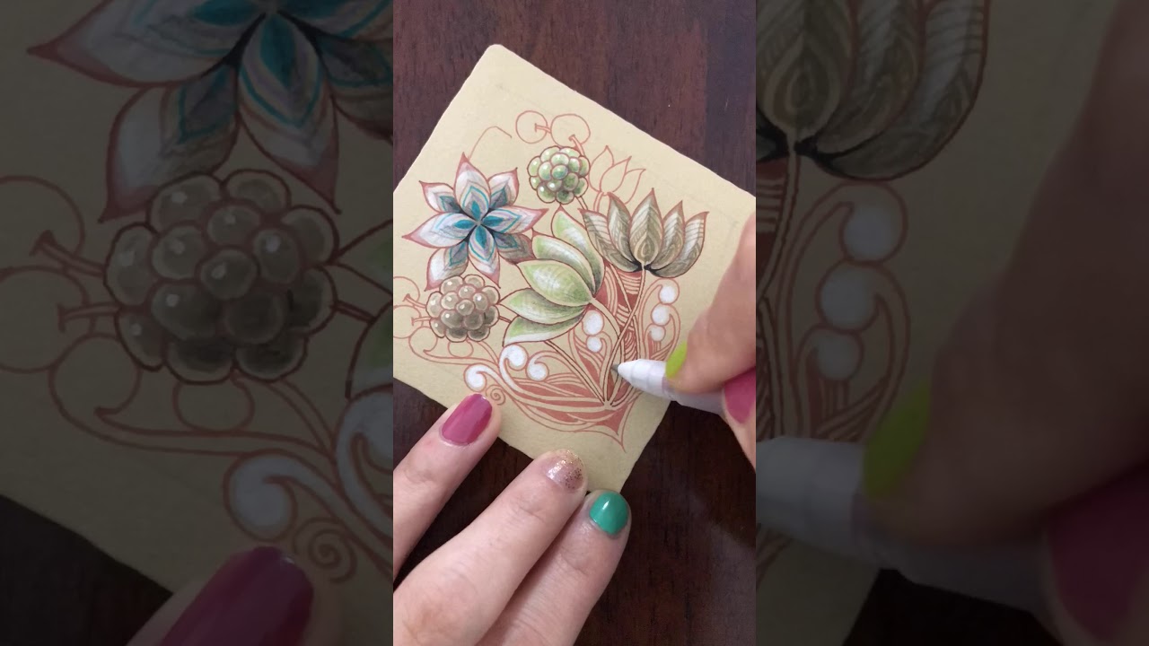 Zentangle flower reticula for Japanese - YouTube