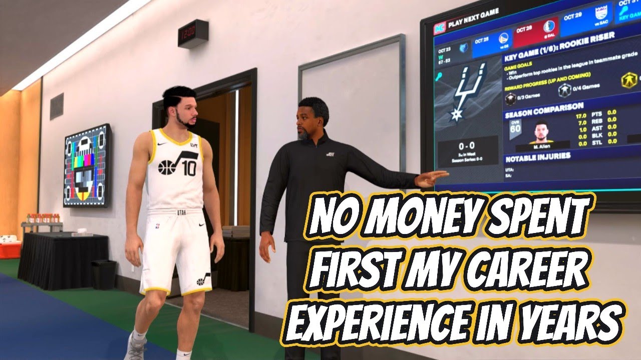 First Time Playing NBA 2K25 Career After Years | No Money Spent, Pure ...