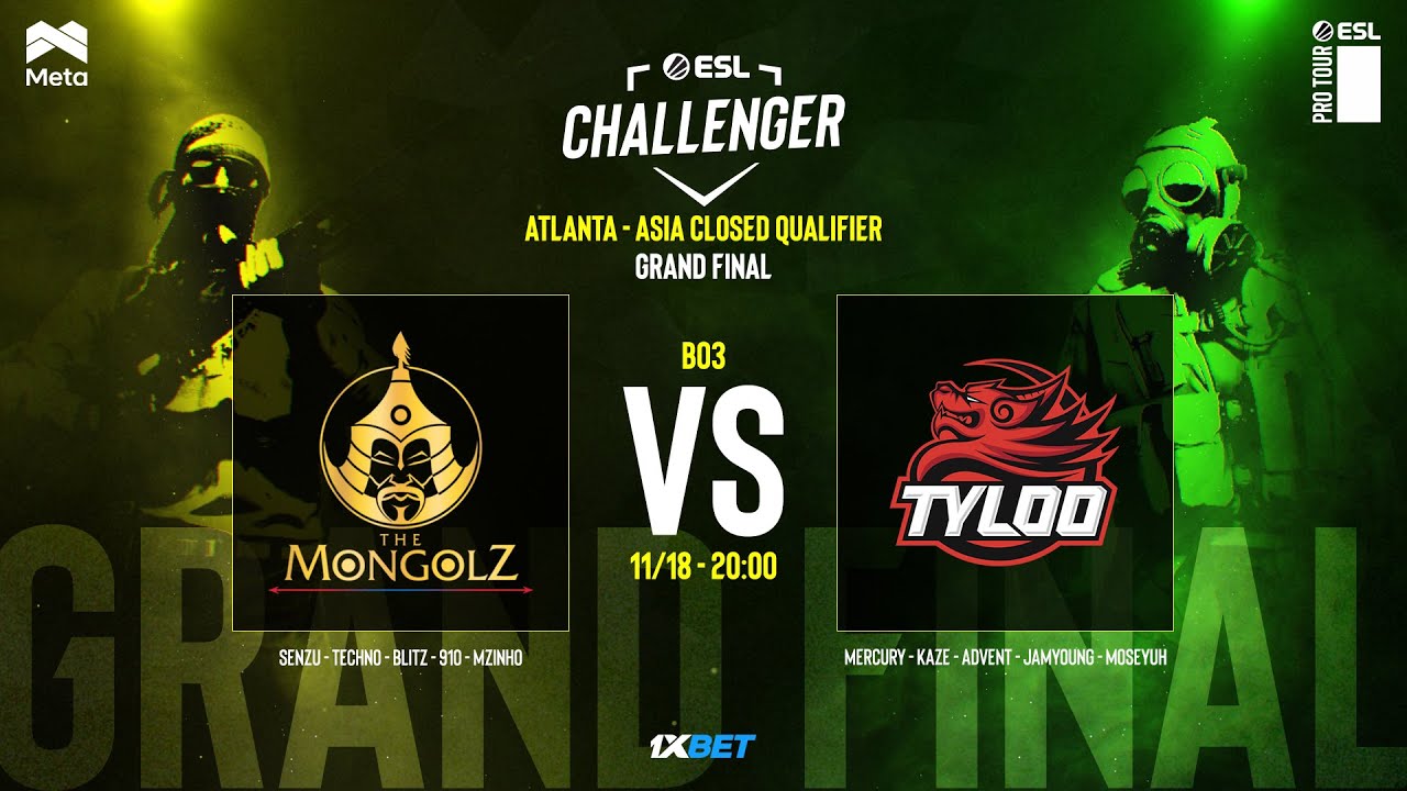 MONGOLZ vs TYLOO - ESL Challenger Atlanta - Asia CQ - GRAND FINAL - MN cast - YouTube
