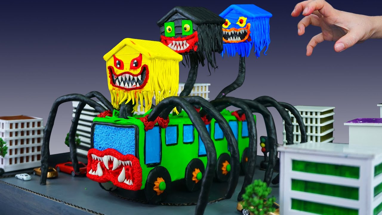 Making HOUSE HEAD In BUS EATER Monster With Clay | Trevor Henderson Creatures with Clay - YouTube