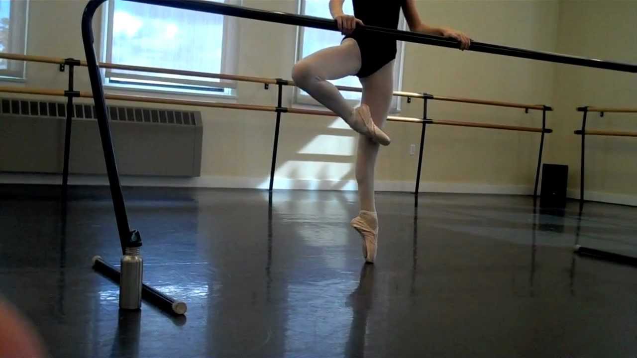 Ballet: Placement of foot in passé on pointe- Robbie age 12 - YouTube