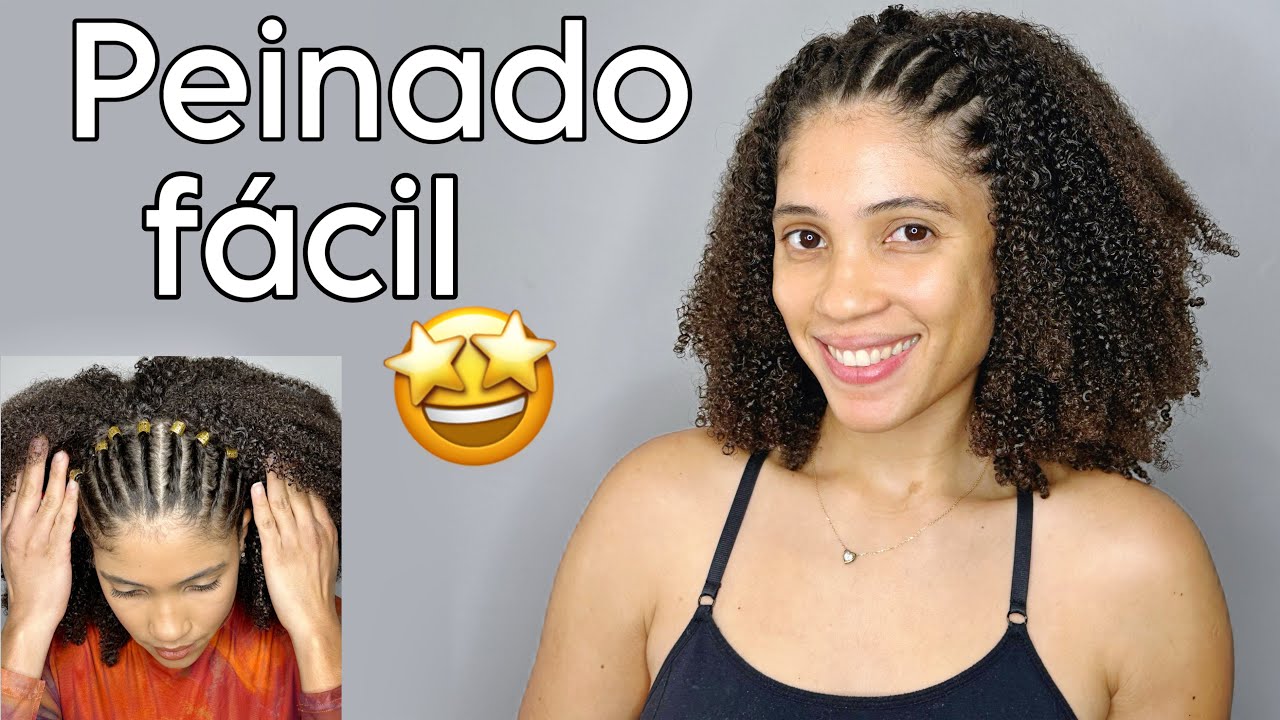 Así peino y refresco mi cabello afro rizado / Peinado fácil - YouTube