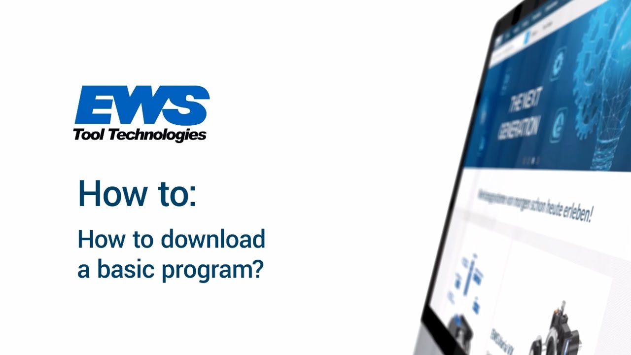 My.EWS: How to download a basic program - YouTube