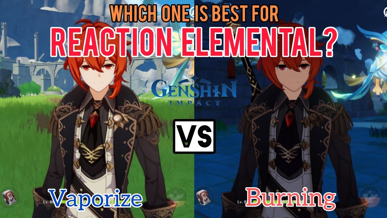 Diluc Vaporize VS Diluc Burning, which one is best for reaction ...