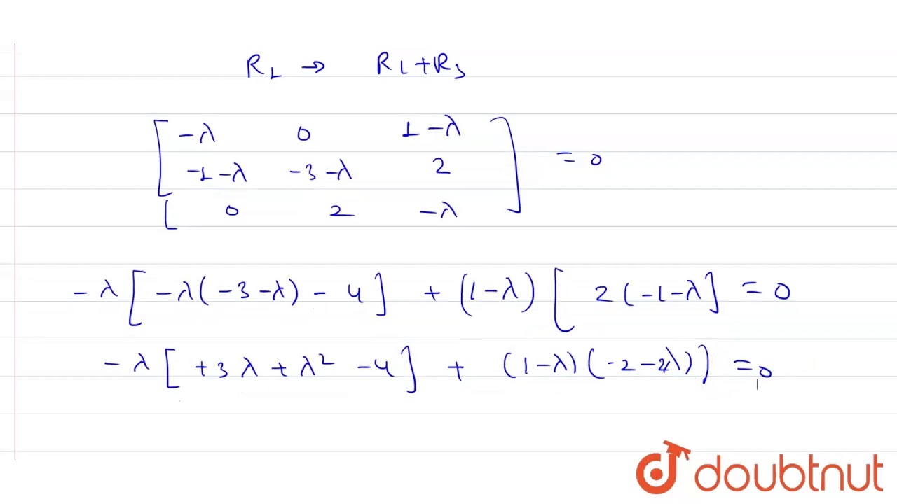 The Set Of All Value Of `lambda` For Which The System Of Linear Equations `2x 1 2x 2 X 3