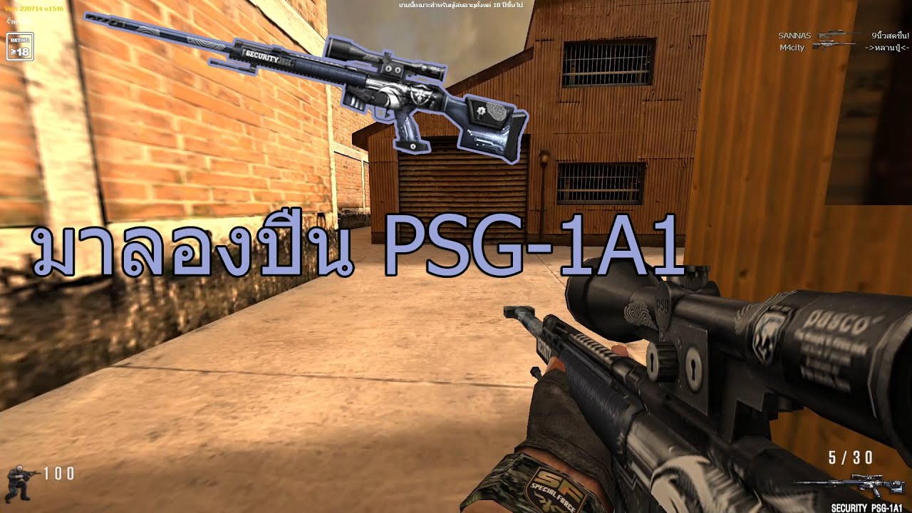 SF : เล่นกันในด่านสไนเปอร์ กับ ปืน PSG-1A1 - YouTube