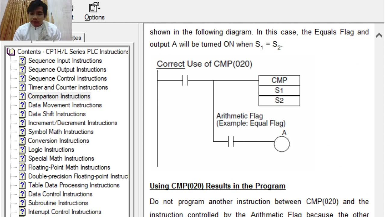 TUTORIAL BELAJAR PLC INSTRUKSI COMPARE (CMP) & MOVE (MOV) DENGAN CX-PROGRAMMER - YouTube