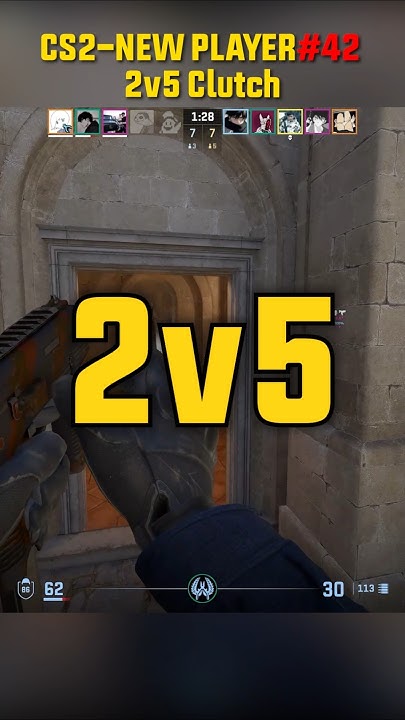 2v5 Clutch (CS2-NEW PLAYER#42) #csgo #counterstrike #csgo2 #gaming #shorts - YouTube