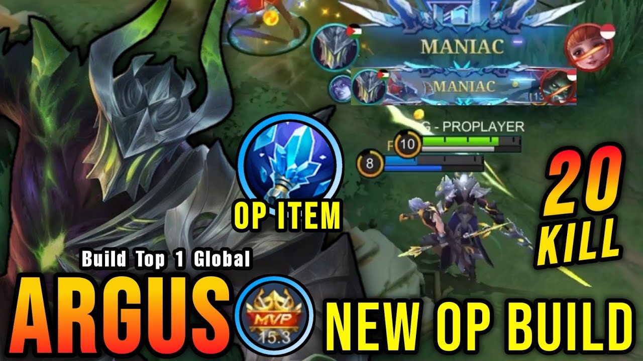 20 Kills + 2x MANIAC!! New OP Build for Argus Almost SAVAGE!! - Build Top 1 Global Argus ~ MLBB ...