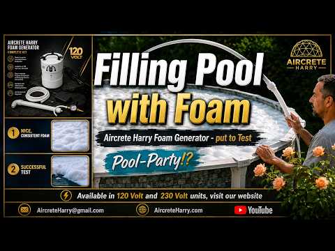 Aircrete Foam Generator | filling Pool For Fun #Aircrete #AircreteHarry ...