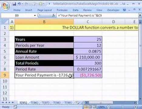 Excel Magic Trick #95: DOLLAR function - YouTube