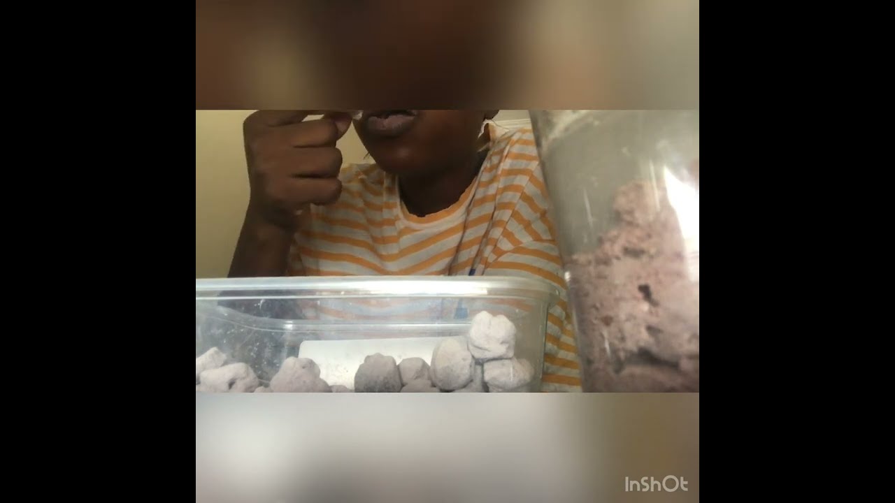 Asmr clay sound eating and swallowing delicious nzu clay crunchy #clay ...