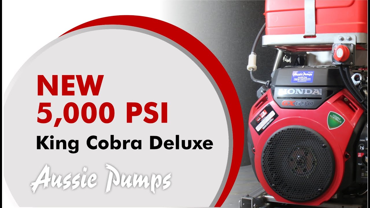 Aussie's NEW 5,000 psi King Cobra Deluxe Drain Cleaning Jetter - YouTube
