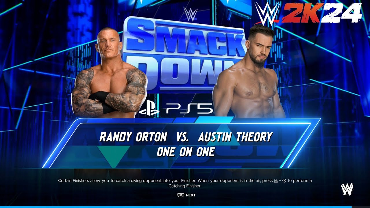 WWE 2k24 PS5 Randy Orton vs Austin Theory - Smackdown, March 1 2024 ...
