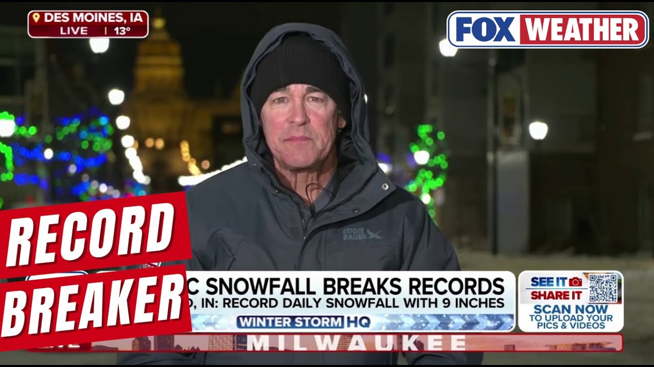 Record-breaking Snowfall Across The Midwest After Major Snowstorm Over ...