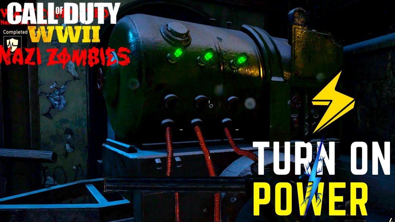 HOW TO TURN ON POWER GUIDE MYSTERY BOX WW2 NAZI ZOMBIES CALL OF DUTY ...