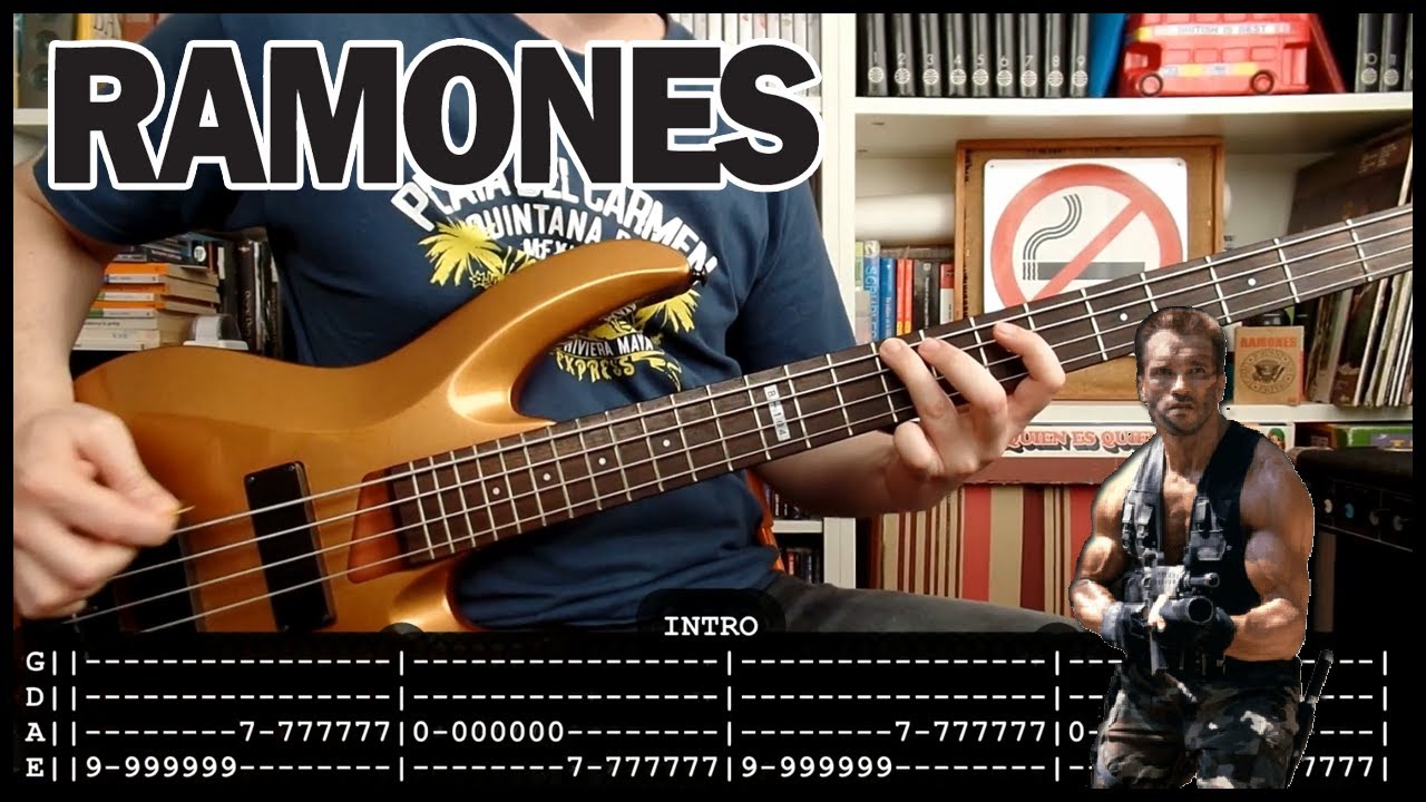 RAMONES - Commando (bass cover w/ Tabs & lyrics) - YouTube