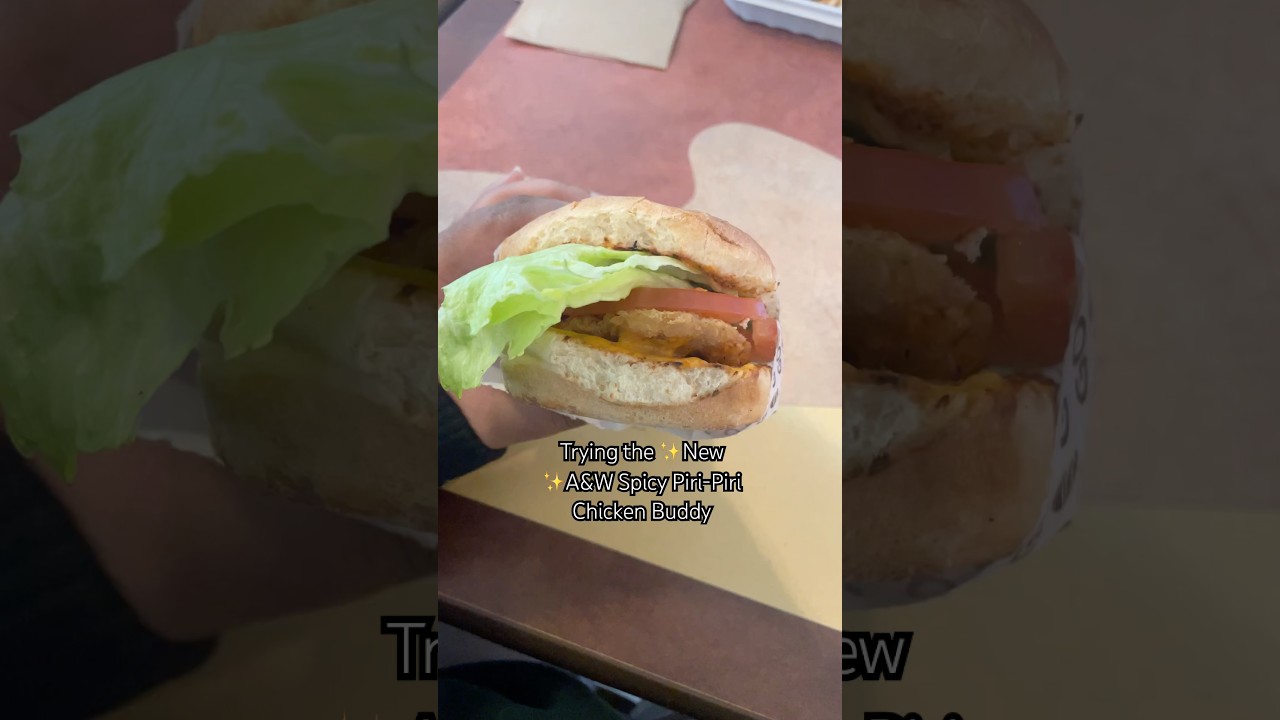 Trying the New A&W Spicy Piri-Piri Chicken Buddy #shorts #foodblogger # ...