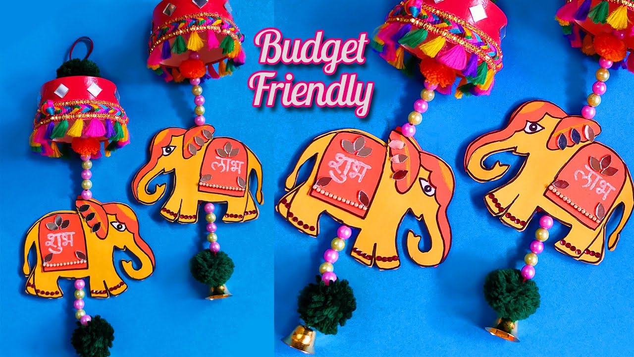 Elephant Door Hanging | Budget-friendly Diwali Decoration Ideas - YouTube