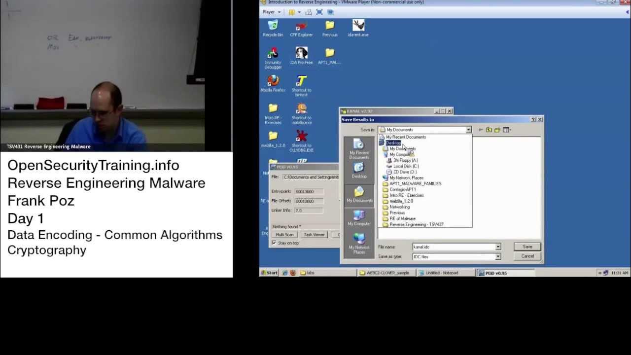 Reverse Engineering Malware Day 1 Part 12: Data Encoding - Common Algorithms - Crypto - YouTube
