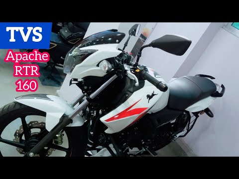 TVS Apache RTR 160 2v Pearl White Colour BS6 | Review Detailed 2021