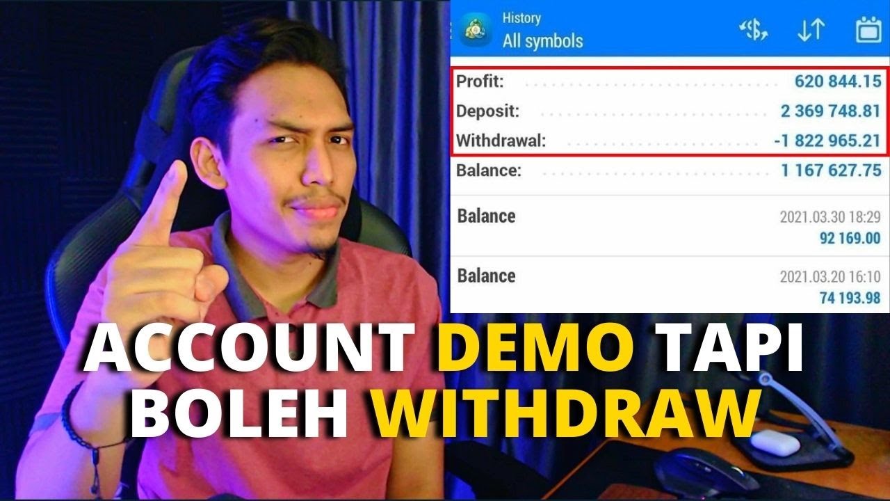 Account Dummy | Boleh Withdraw Walaupun Lot 8.88 - YouTube