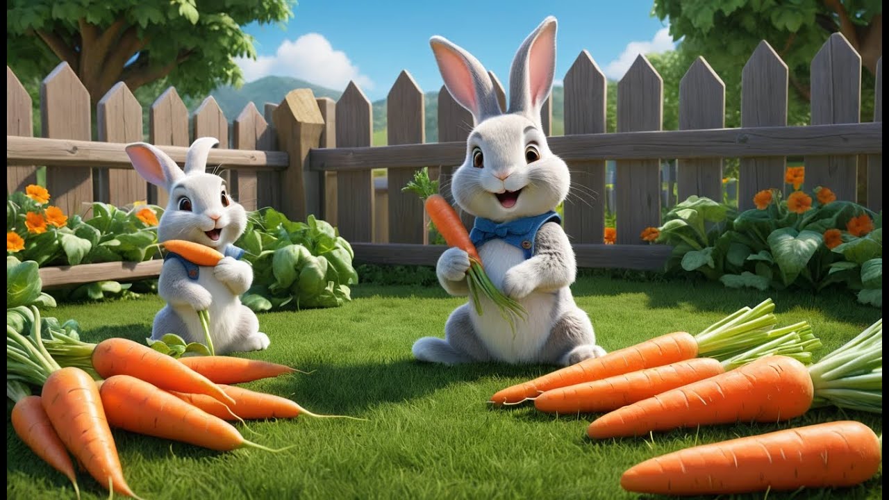 Five Little Bunnies Jumping on the Ground | Fun Nursery Rhyme for Kids ...