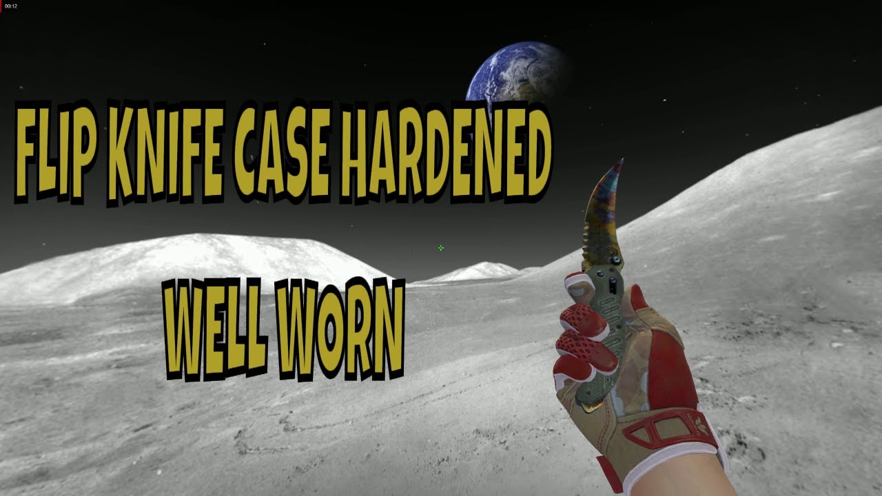 Flip Knife Case Hardened | CSGO Knife Animation (Well-Worn Float) - YouTube