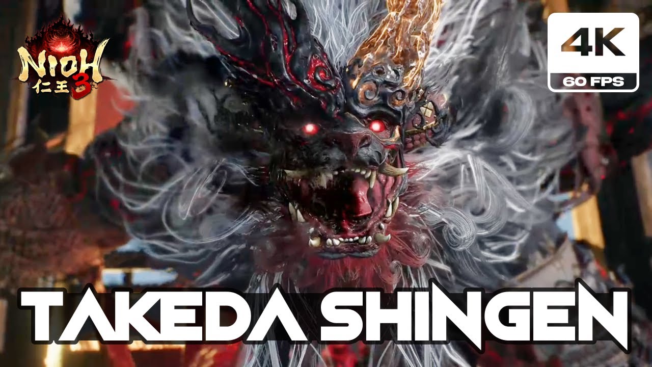 Nioh 3 - Takeda Shingen Yokai Form Boss Fight (4K 60FPS) - YouTube